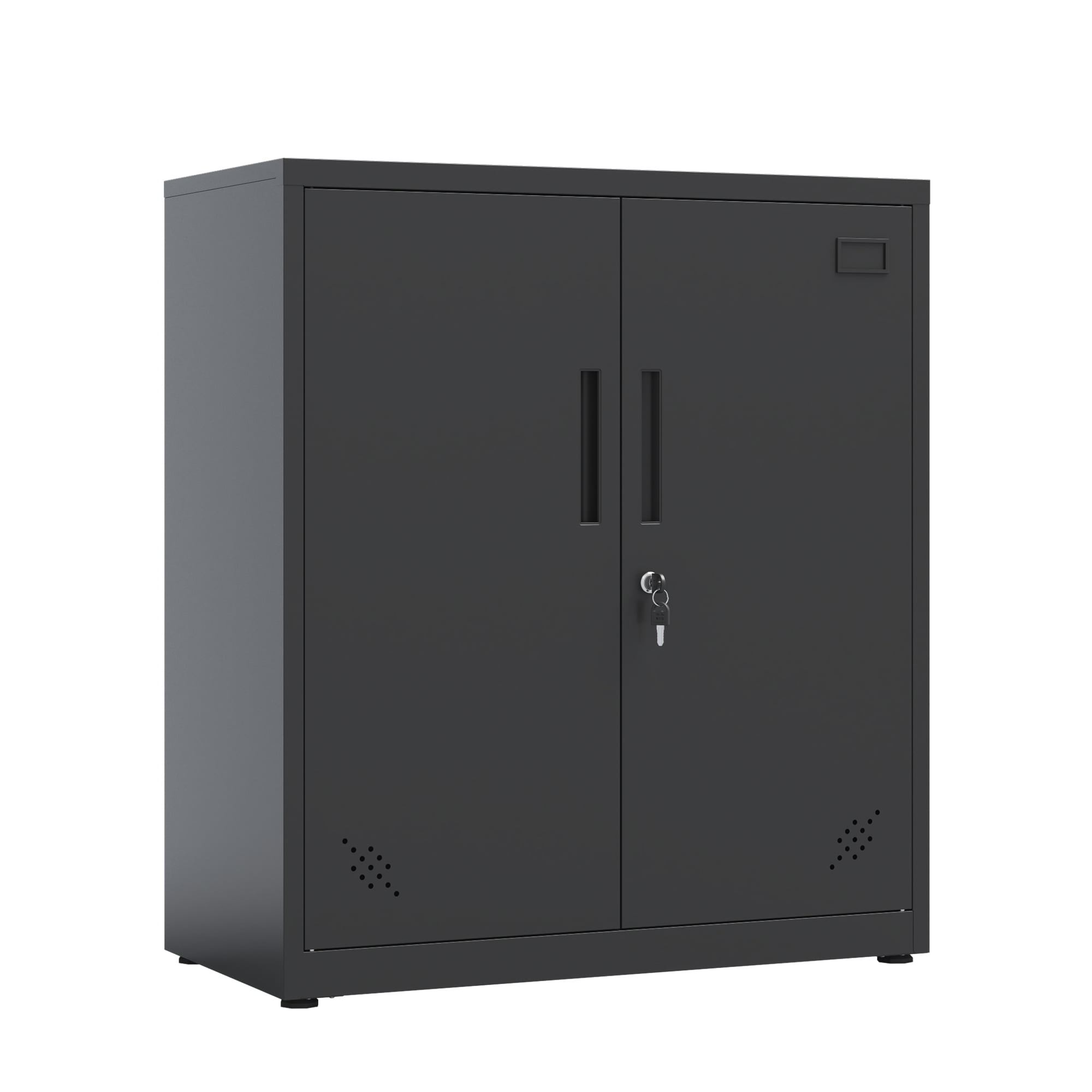 Seizeen Garage Storage Cabinet, Metal File Cabinet with Doors and ...