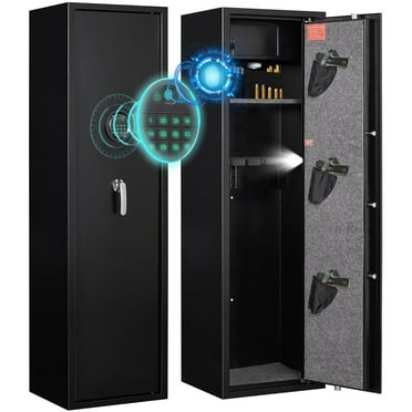 Omethey Fireproof Waterproof Gun Safe, Digital Quick Access 4-5 Gun ...