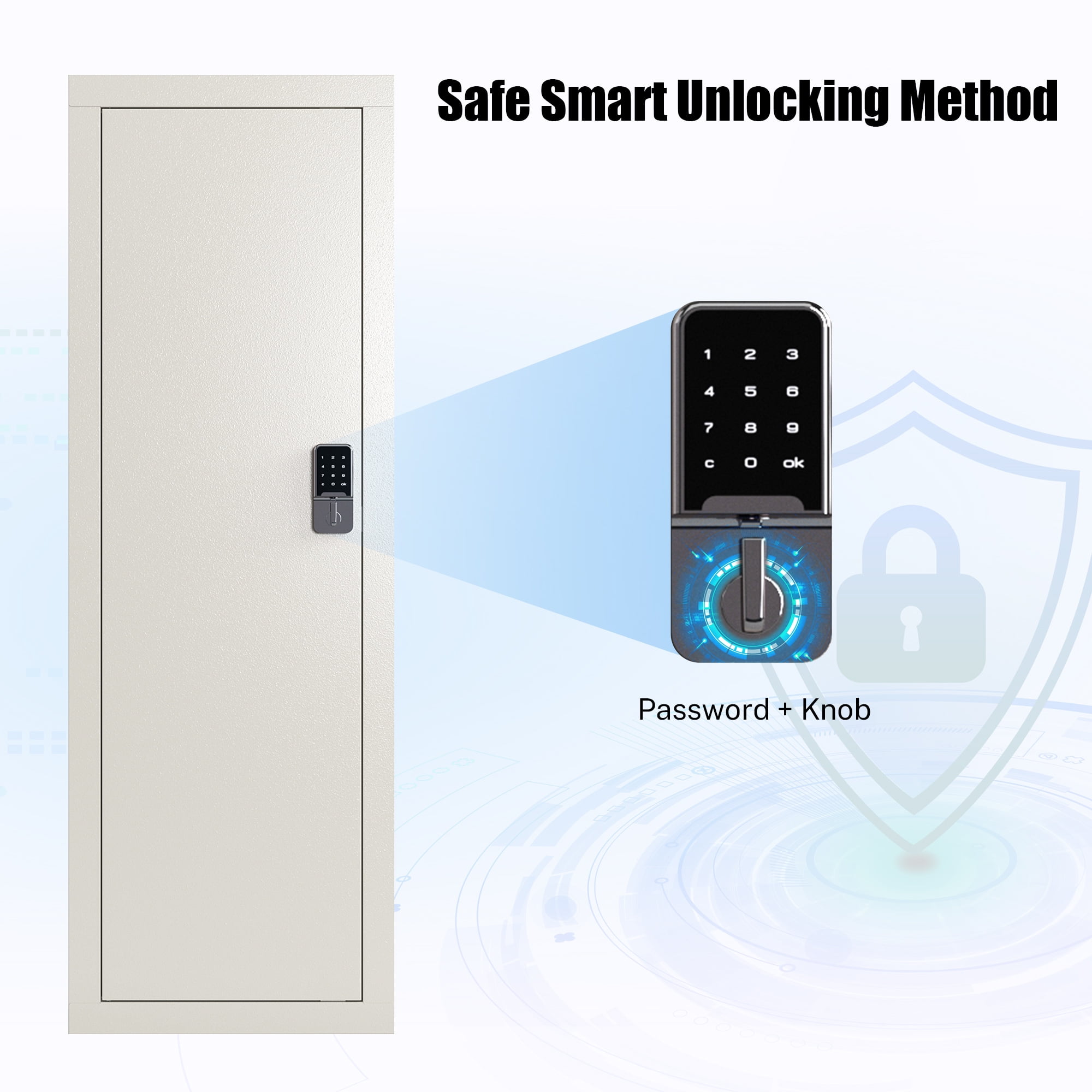 Seizeen Wall Safe with Digital Keypad, Hidden Storage for 3 Rifles ...