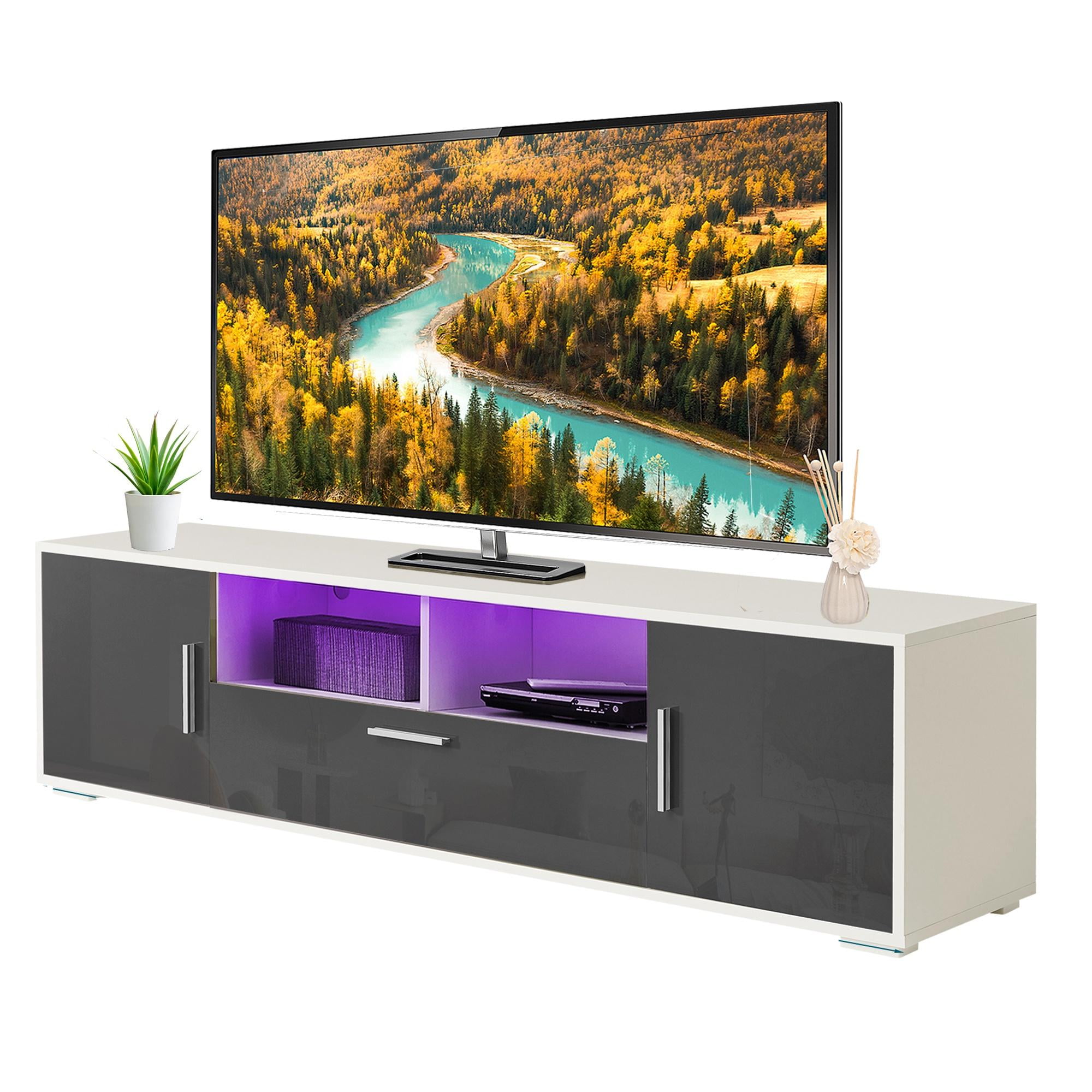 Seizeen Modern LED TV Stand for 35''-75'' TVs, Entertainment Center ...