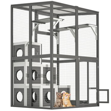 Catio Outdoor Cat Enclosure Large Walk in Cat House for Mulitiple Cats ...