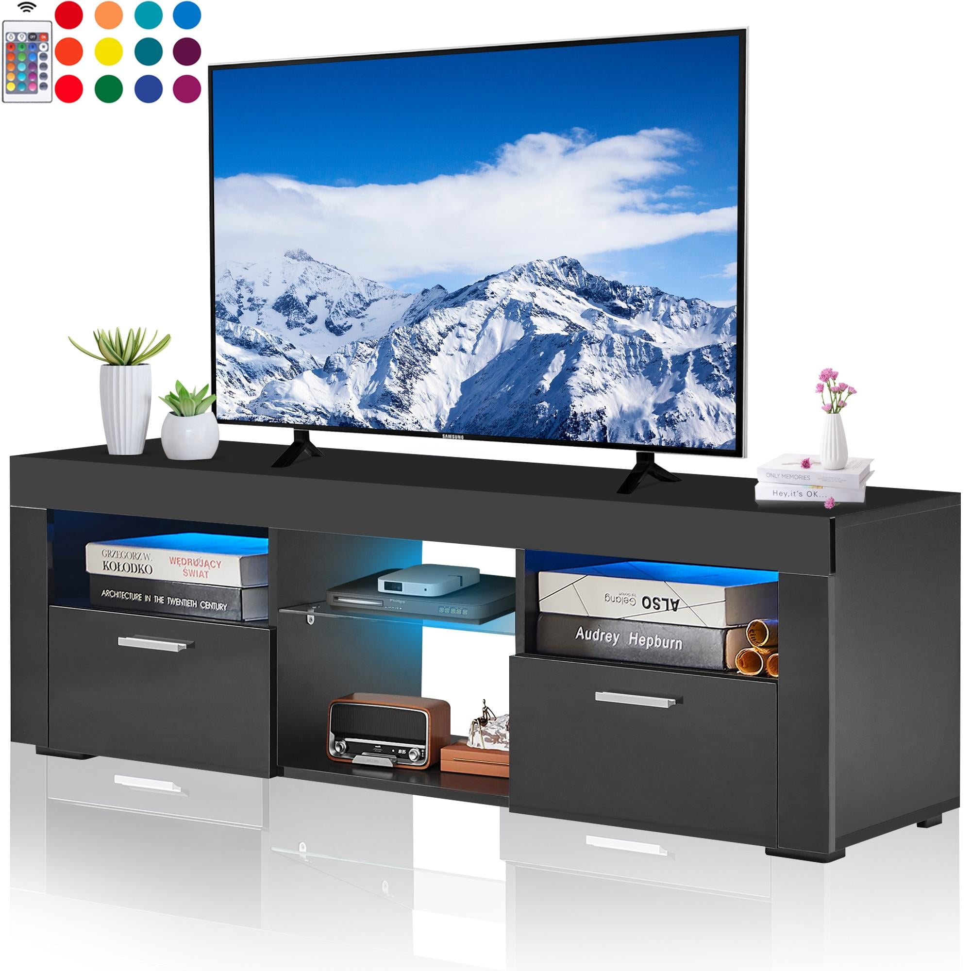 Seizeen Modern Small TV Stand for Living Room, 55'' Television ...