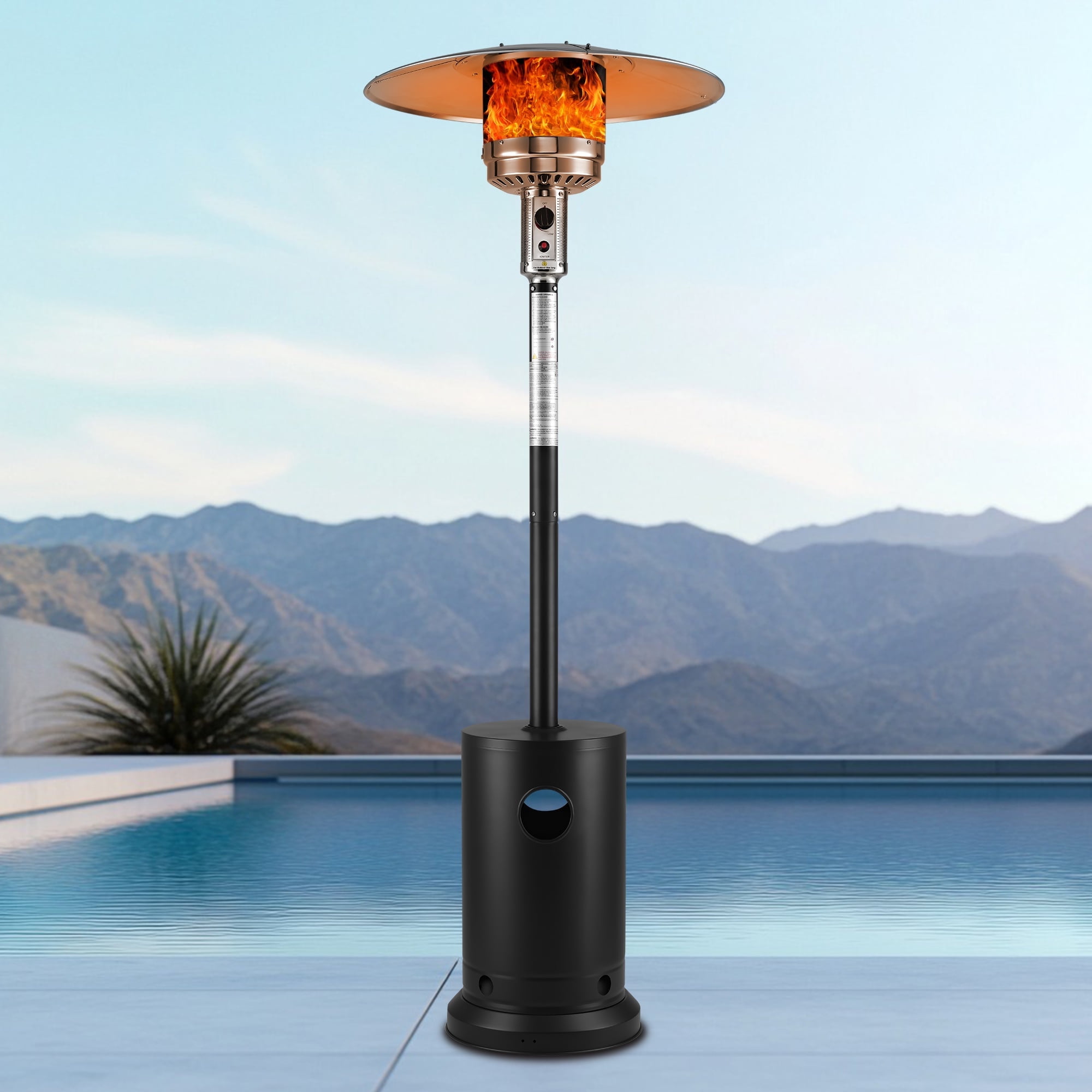 Seizeen Tall Patio Heaters for Outdoor Use, 48,000 BTU Super Warm ...