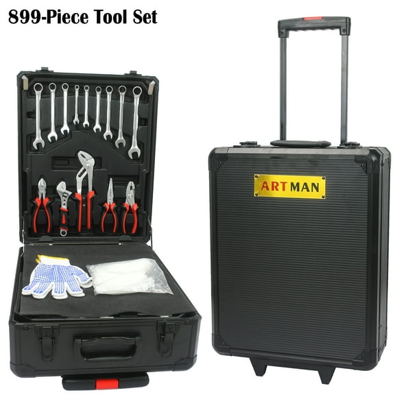 Campfun 899PCS Tool Set, Household Tool Kit with Rolling Tool Box ...