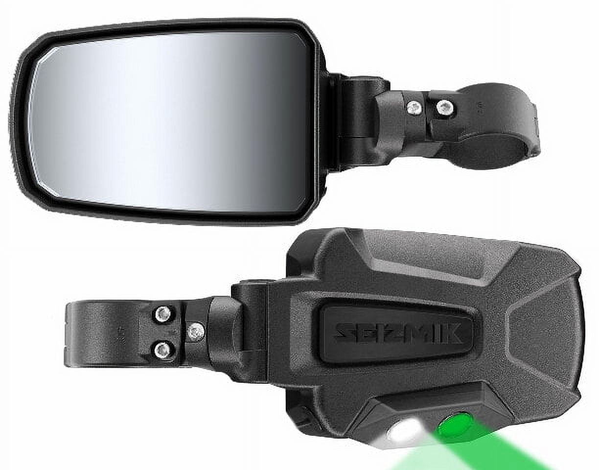 Seizmik Pursuit Side View Mirror for 2 Inch Round Tube UTV Models |LED ...