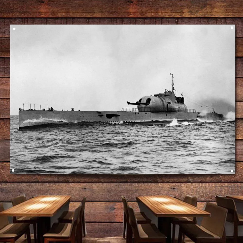 Seizure of Surcouf battleship Flag Banner Wall Chart Canvas Painting WW ...