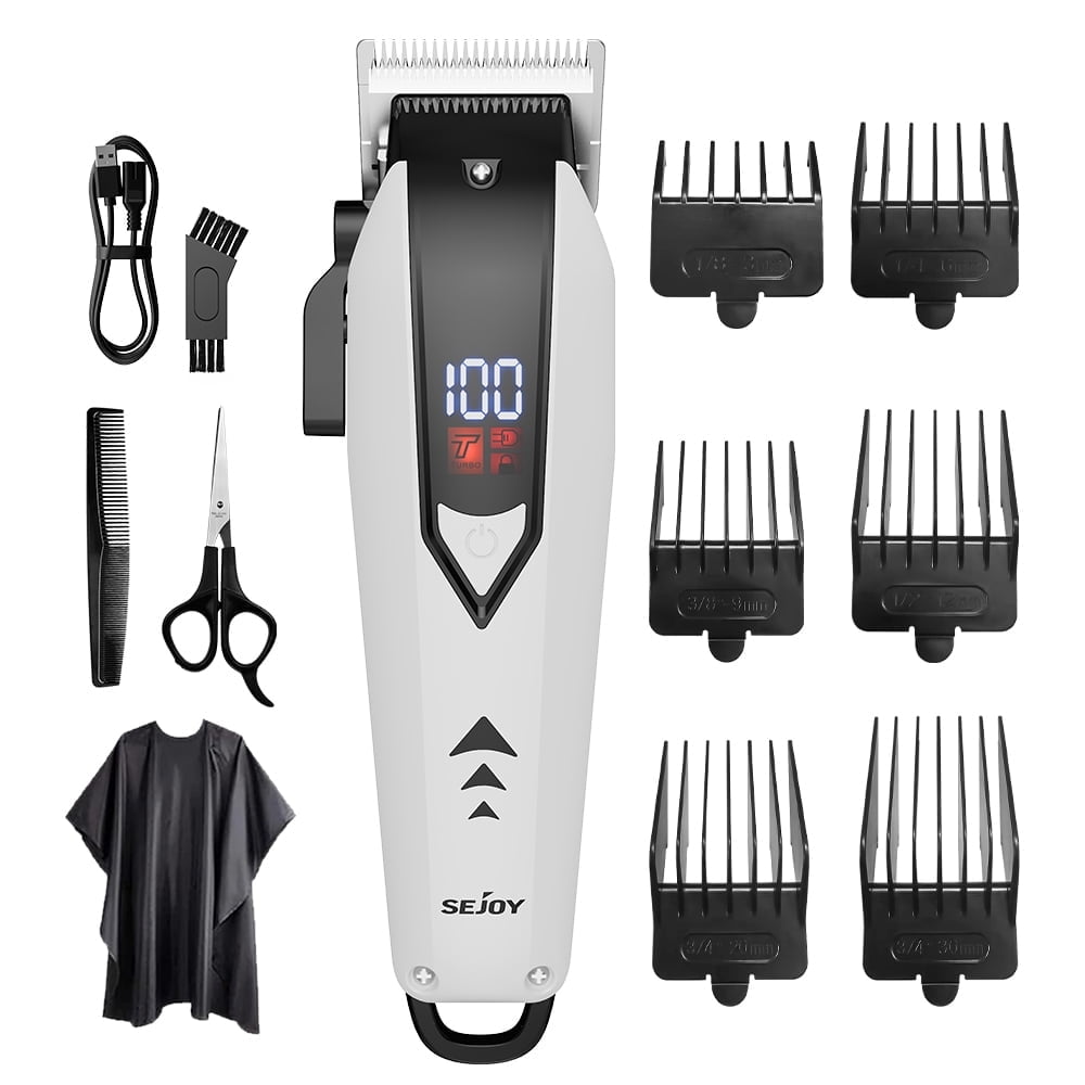 Sejoy Cordless Hair Clippers for Men - Professional Grooming Trimmer ...