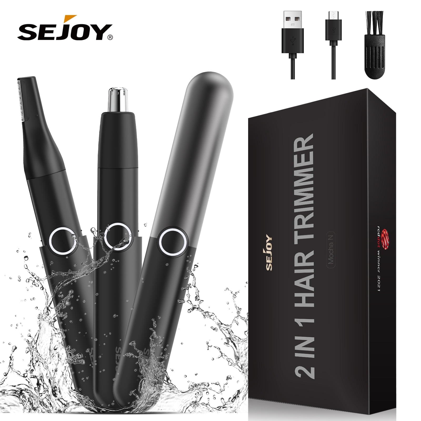 Sejoy Unisex Electric Ear, Nose & Eyebrow Hair Trimmer, Painless ...