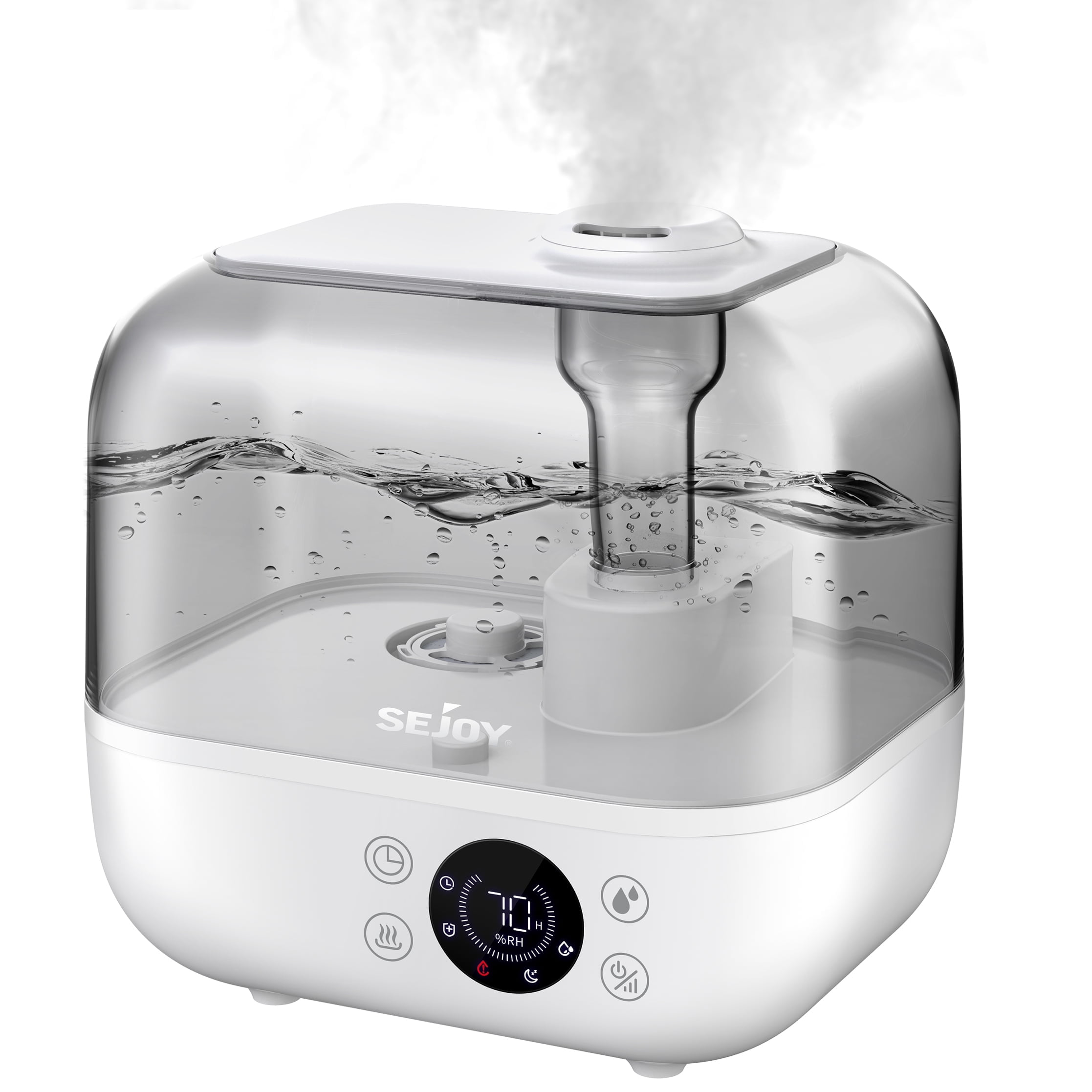 Sejoy High Output Room Humidifier, Cool & Warm Mist Ultrasonic Air, 5L ...