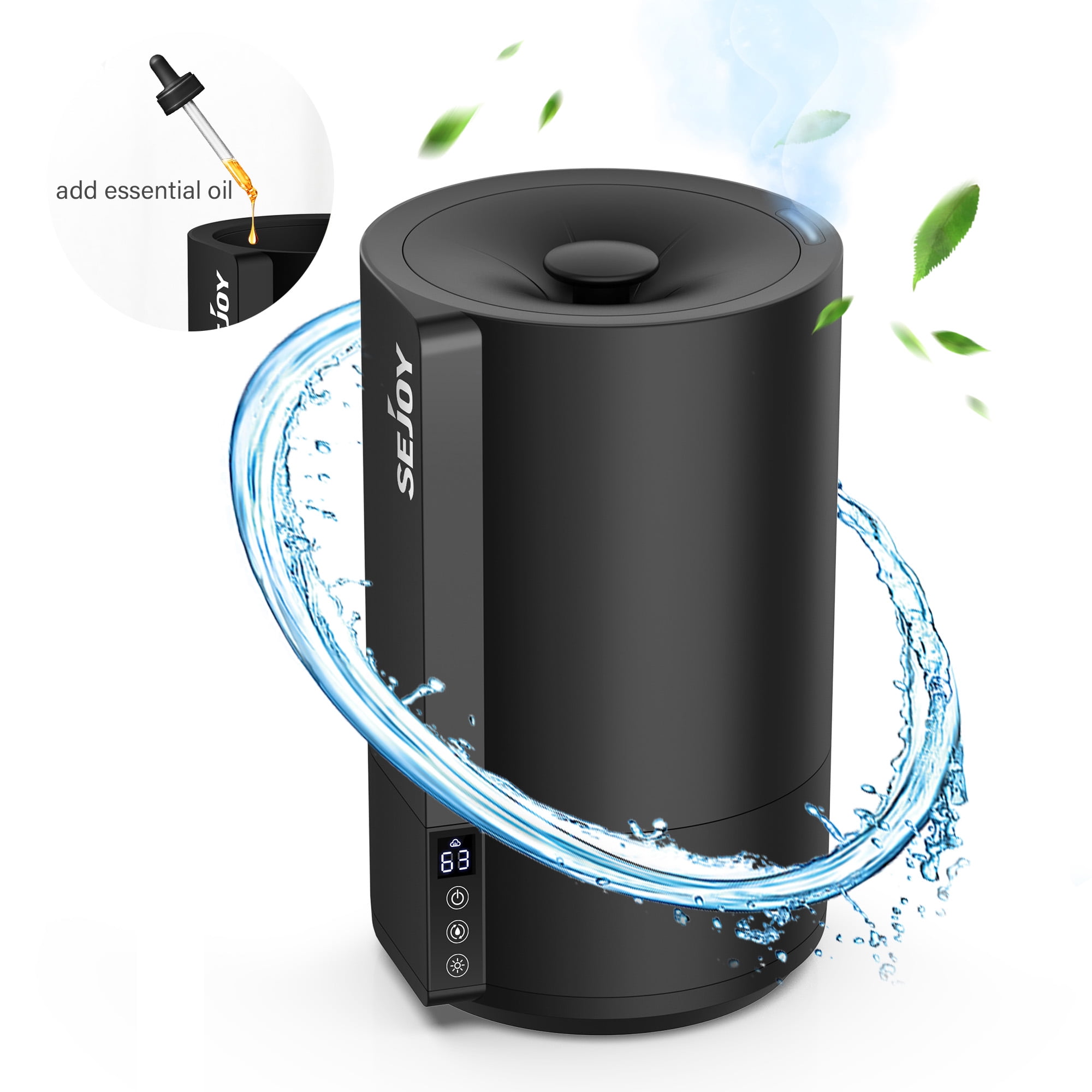 Sejoy 3.5L Ultrasonic Humidifier for Large Room, Ultra Quiet, 7-Colors ...