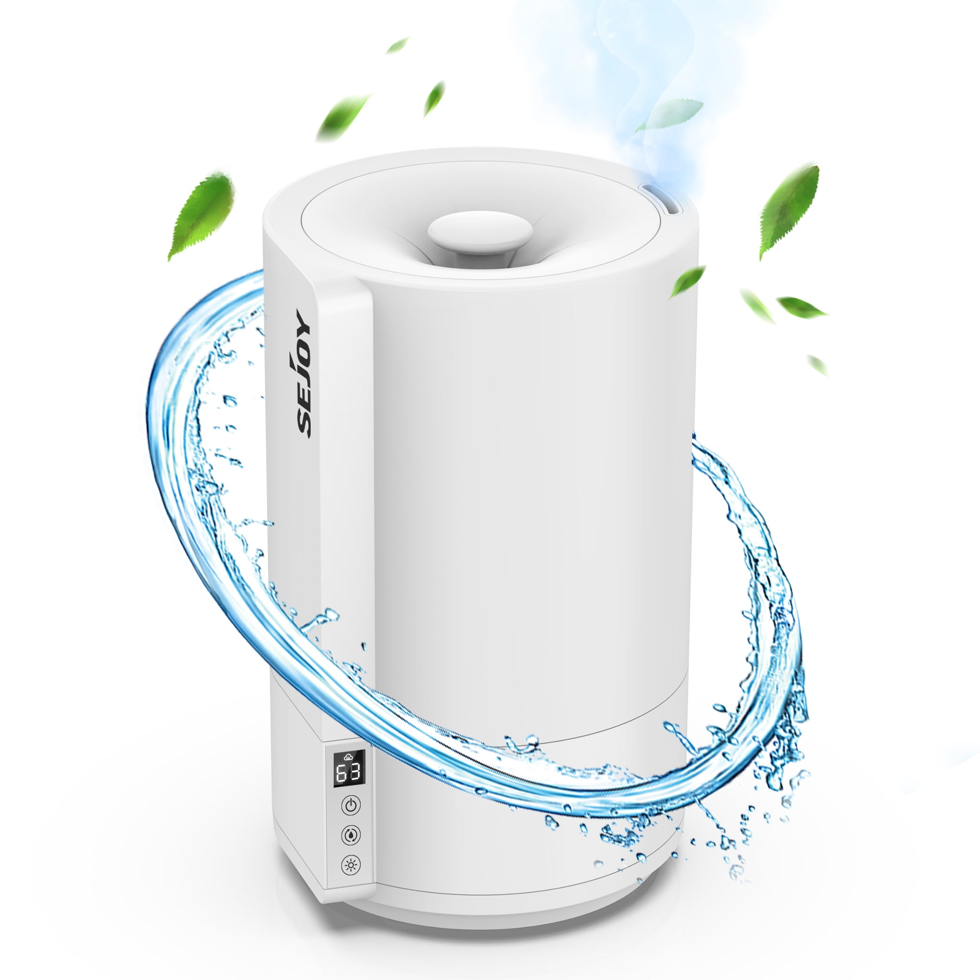Sejoy Large Capacity High Output Humidifier, 3.5L Cool Mist Ultrasonic ...