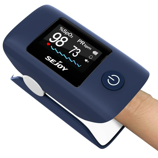 Sejoy Pulse Oximeter Fingertip with Sound Reminder, Smart Blood Oxygen ...