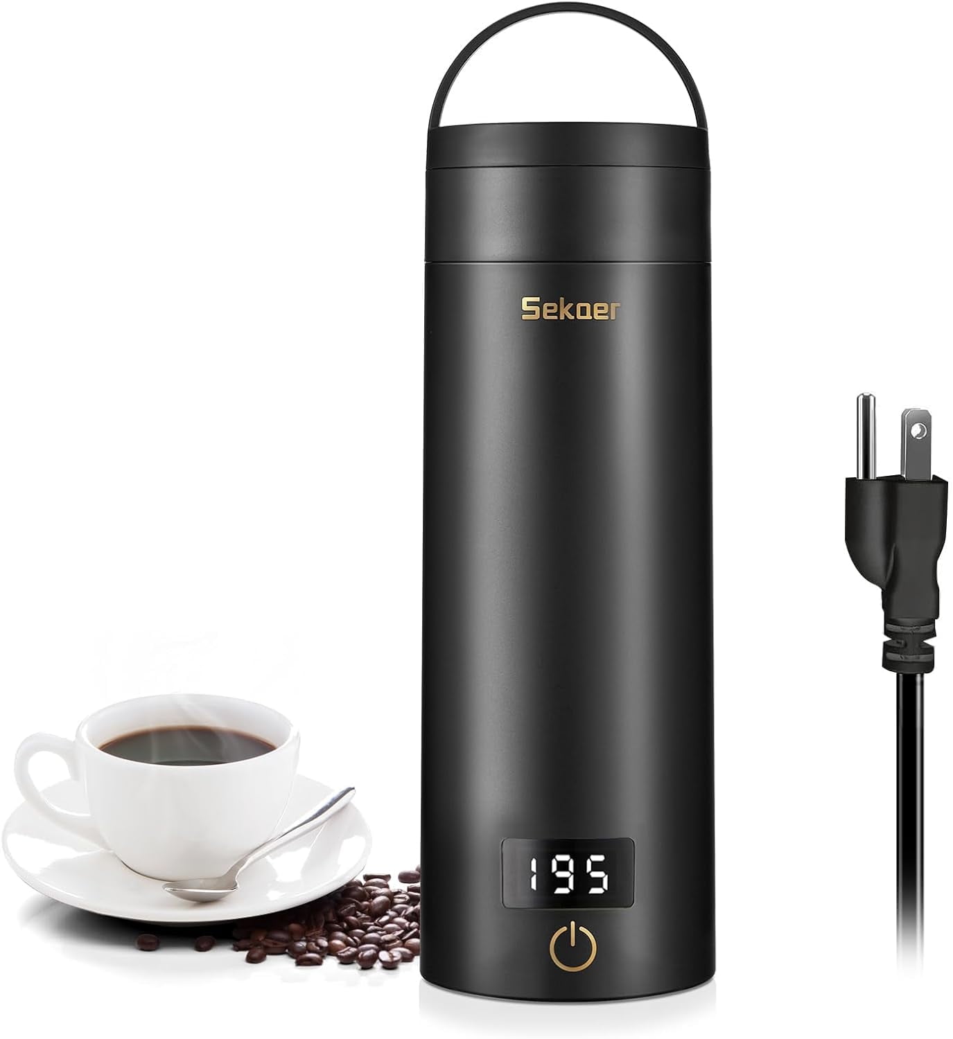 Sekaer Portable Electric Kettle, Mini Water Boiler, 4 Presets, 304 ...