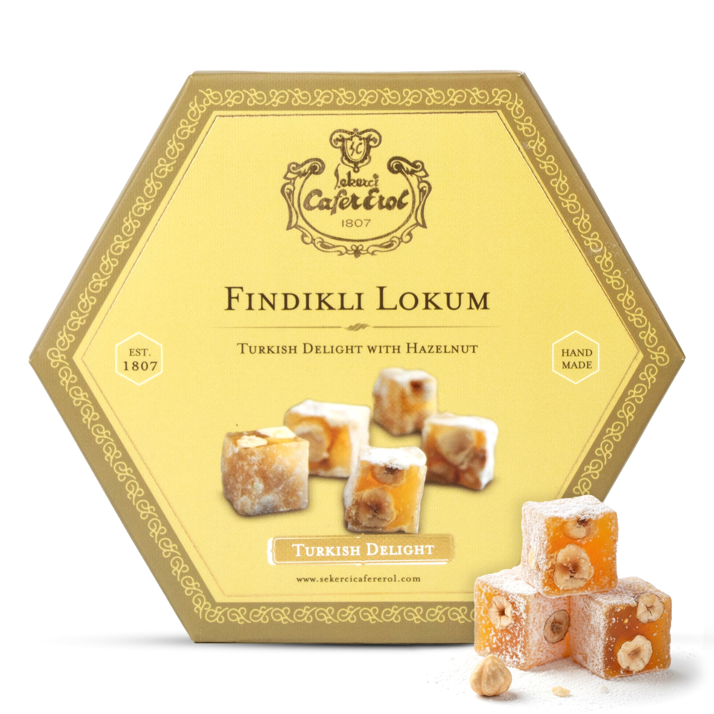 Sekerci Cafer Erol Hazelnut Turkish Delight Lokum, 10.6 oz (300g ...