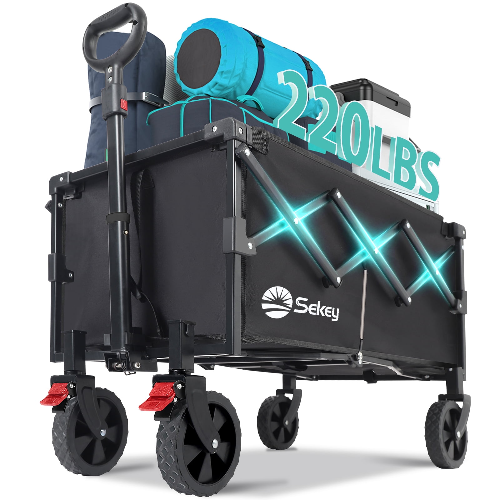 Sekey 220 Libras Carro Plegable, 120 Litros de Capacidad, Utilitario ...
