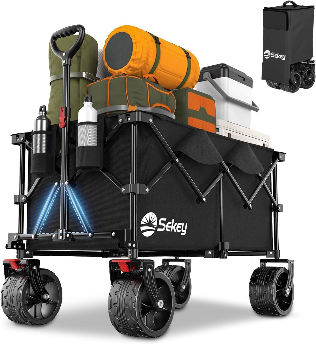 Free Shipping! Sekey 330L Beach Wagon with 330lbs Weight Capacity ...
