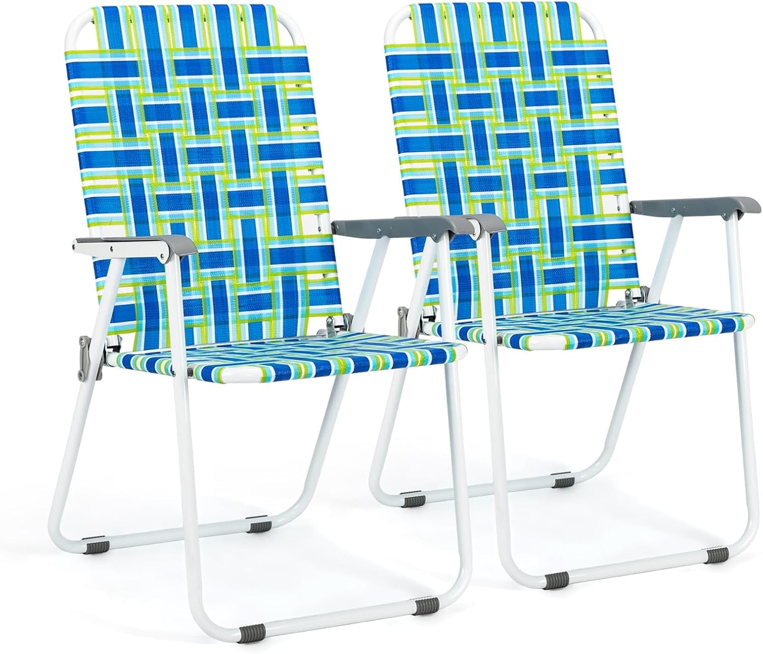 Matladin 2-Pack Folding Patio Lawn Chair, Beach Chair for Adults ...
