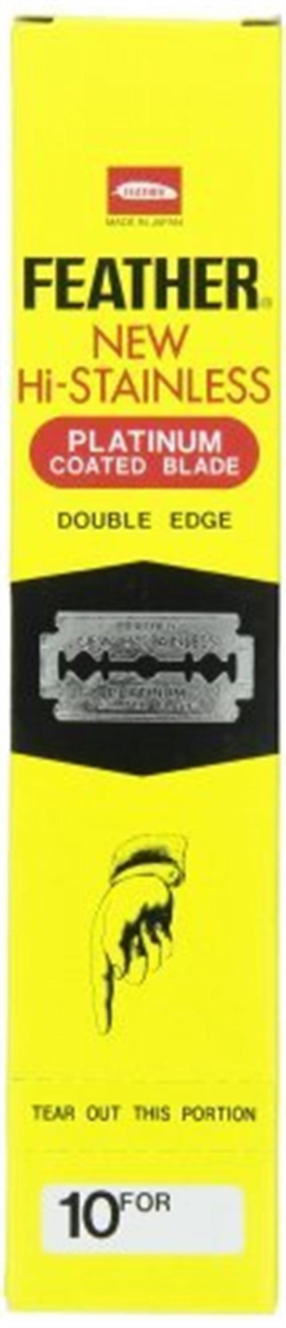 Seki Edge Feather Hi-Stainless Platinum Coated Double Edge Blades 1 ...