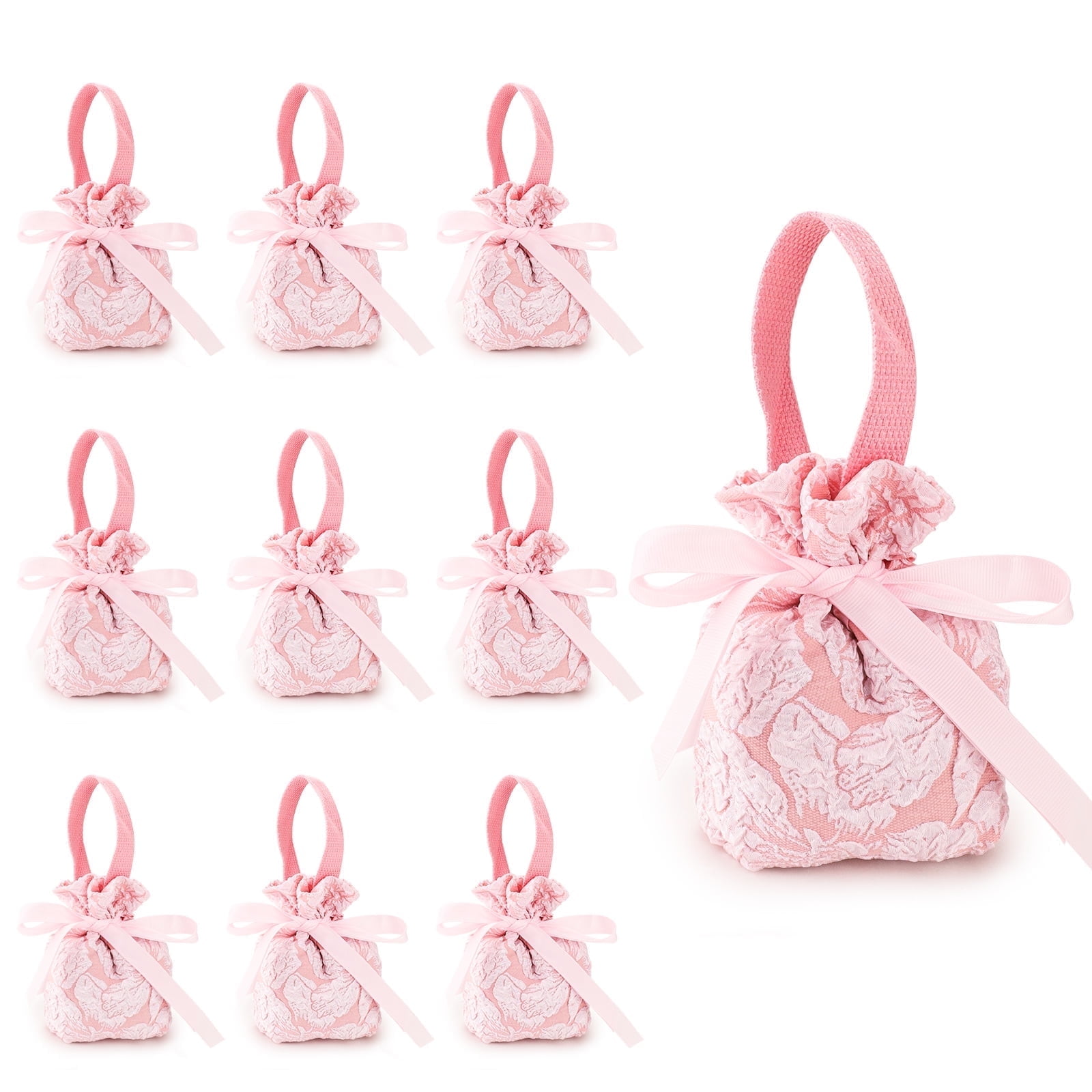 Sekonow 10 Pack Small Gift Bags with Handles, Drawstring Wedding Party ...