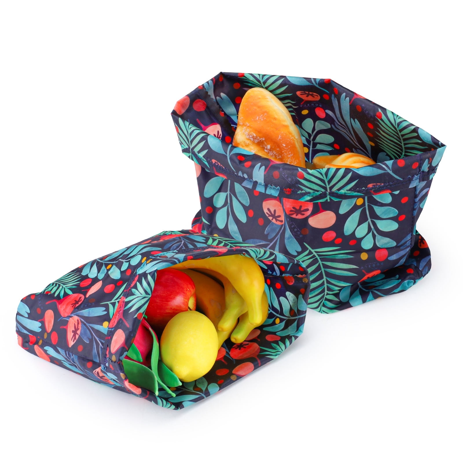 Sekonow 2 Pack Beeswax Wraps Bag for Food, 14x10in, Reusable Bread Bags ...