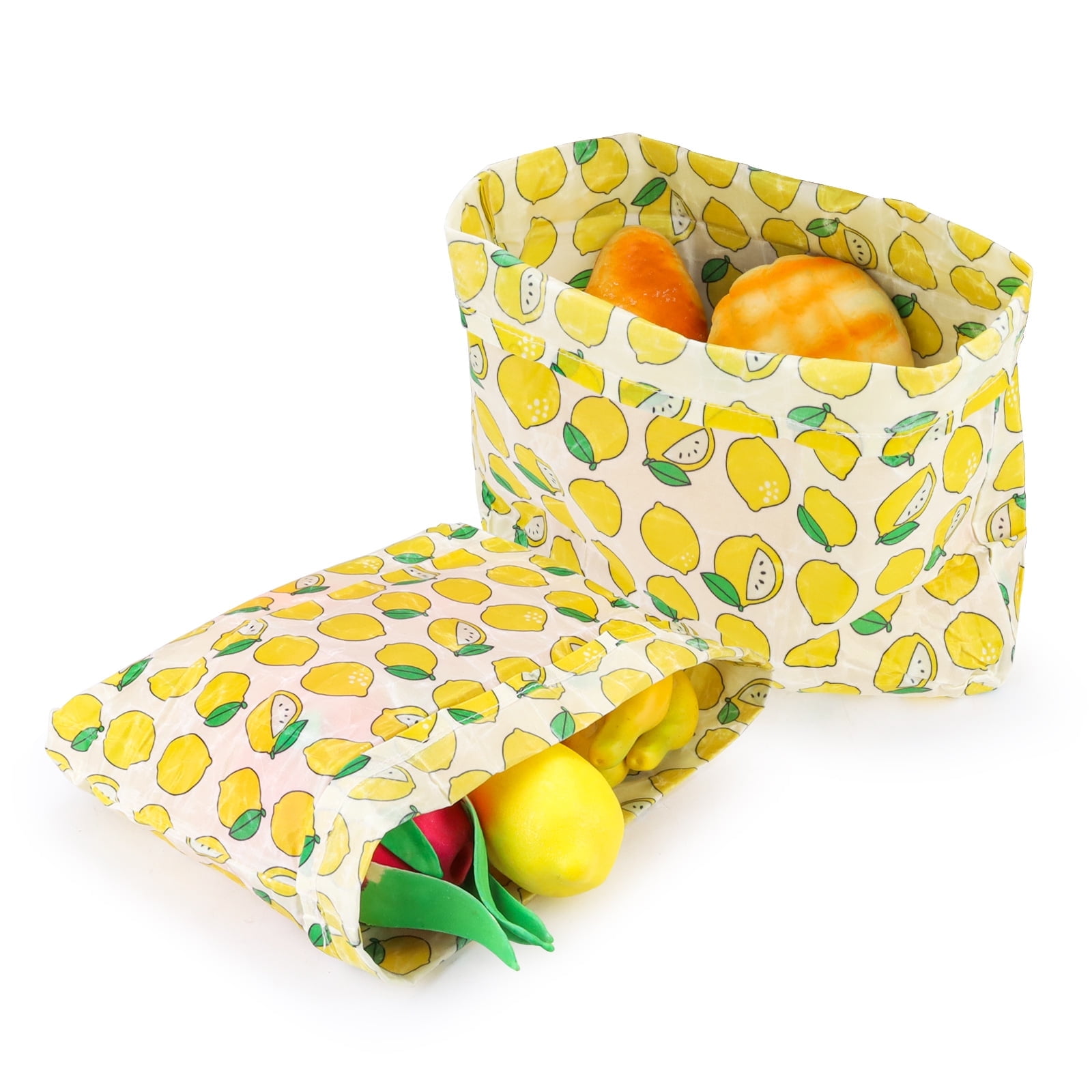 Sekonow 2 Pack Beeswax Wraps Bag for Food, 14x10in, Reusable Bread Bags ...