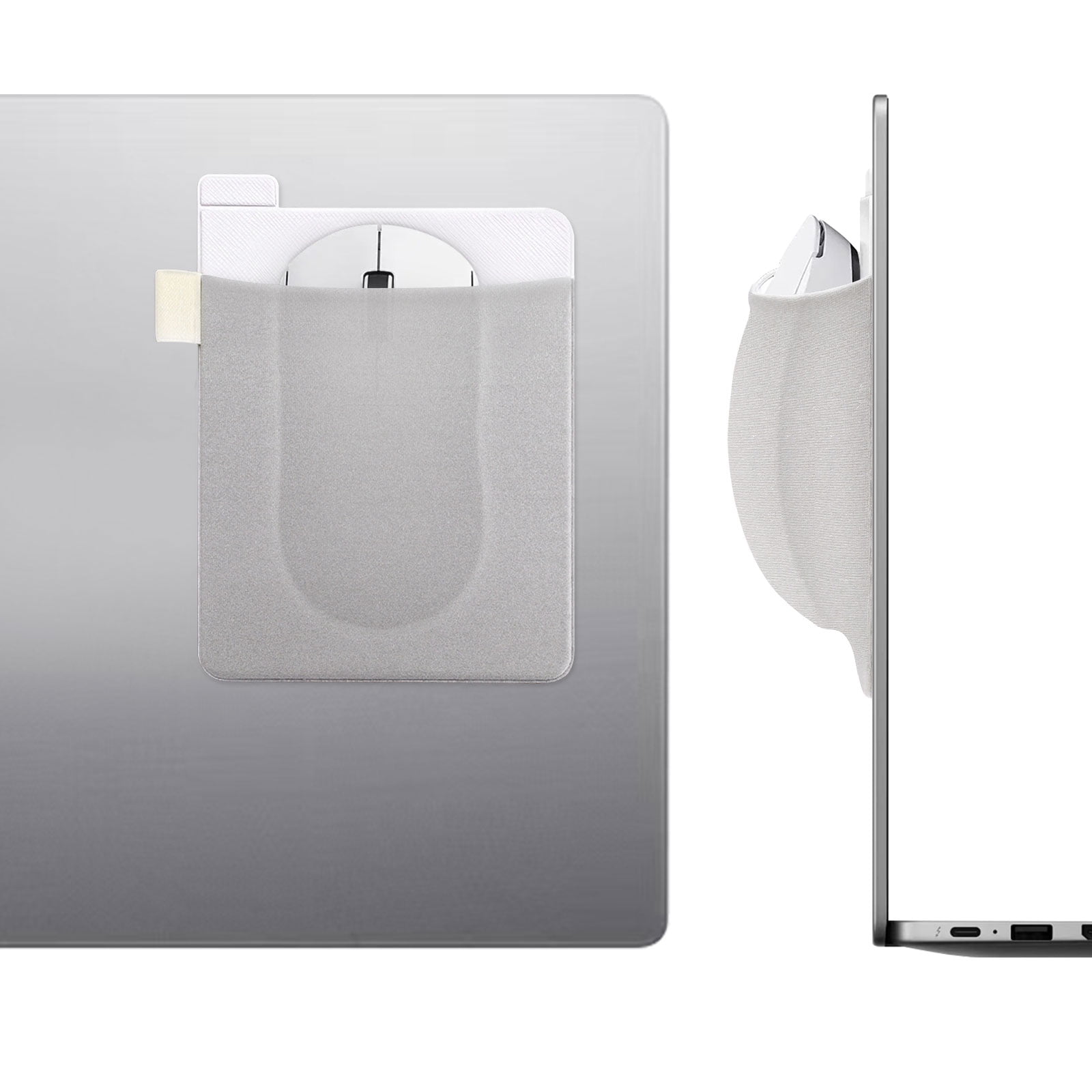 Sekonow 2 Pack Stick on Mouse Holder for Laptop, Widened Mouse Pouch ...