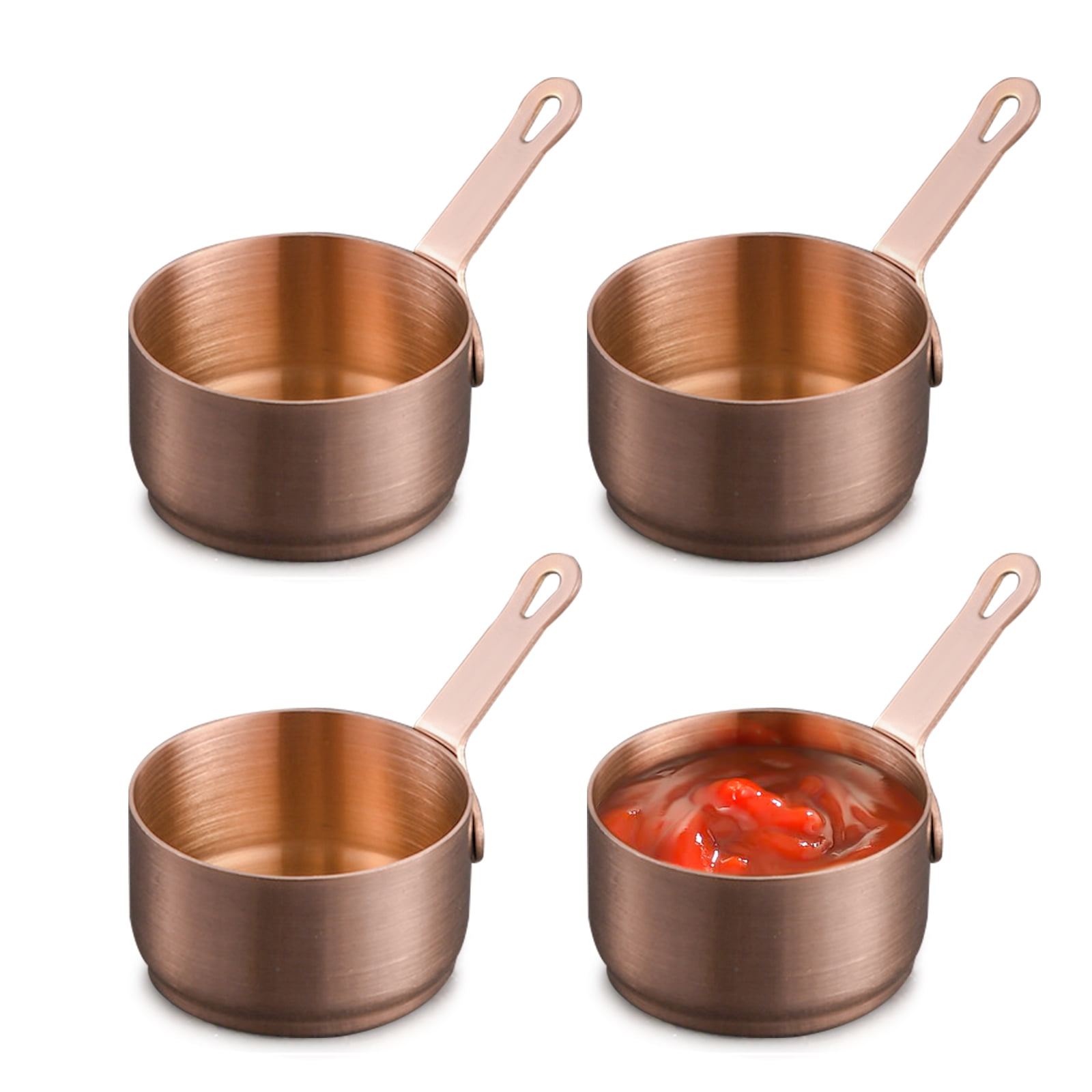 Sekonow 4 Pack Dipping Sauce Cups with Handle, 2 oz Dipping Bowls ...