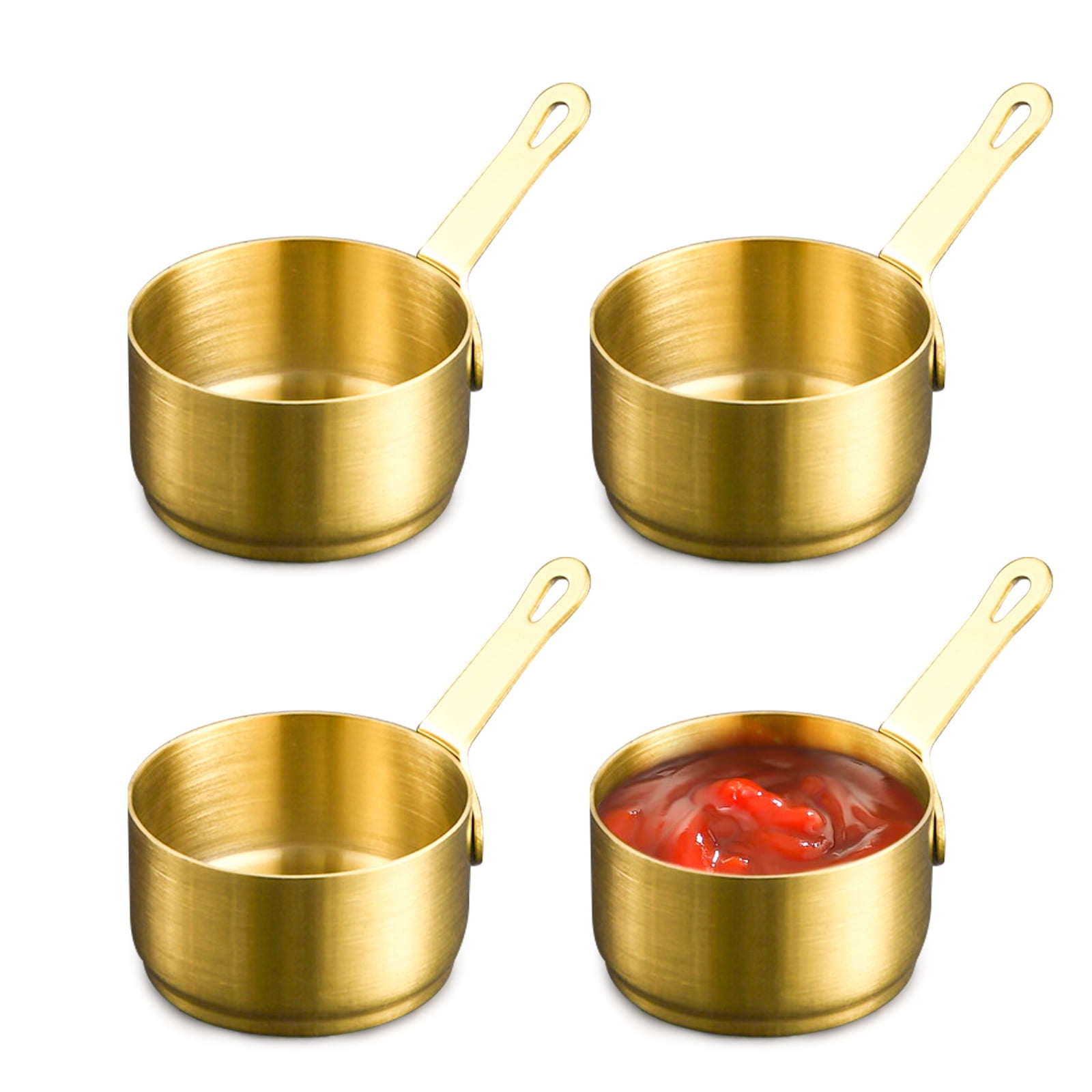 Sekonow 4 Pack Dipping Sauce Cups with Handle, 2 oz Dipping Bowls ...