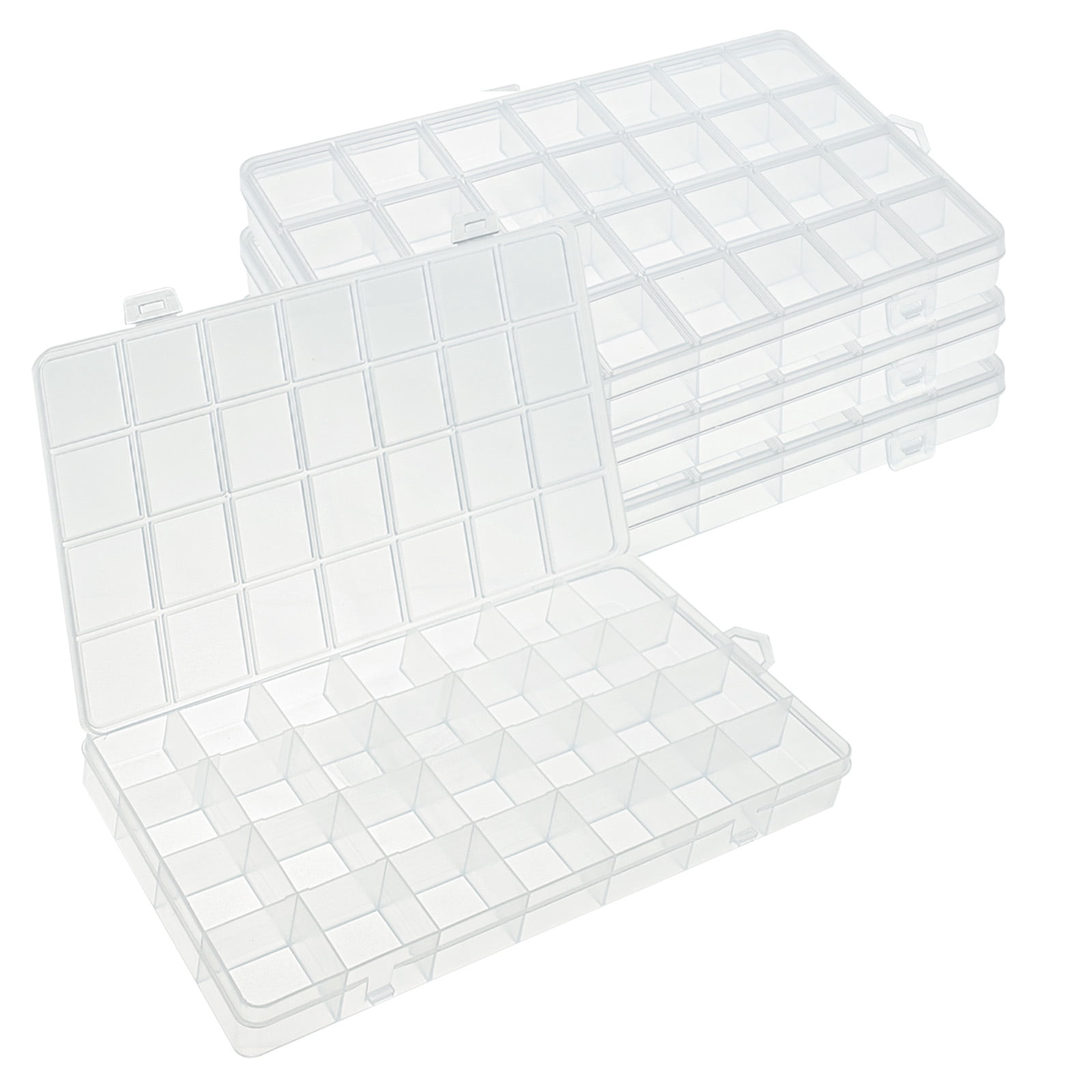Sekonow 4Pcs 28 Grids Bead Organizer Box, Craft Organizers and Storage ...