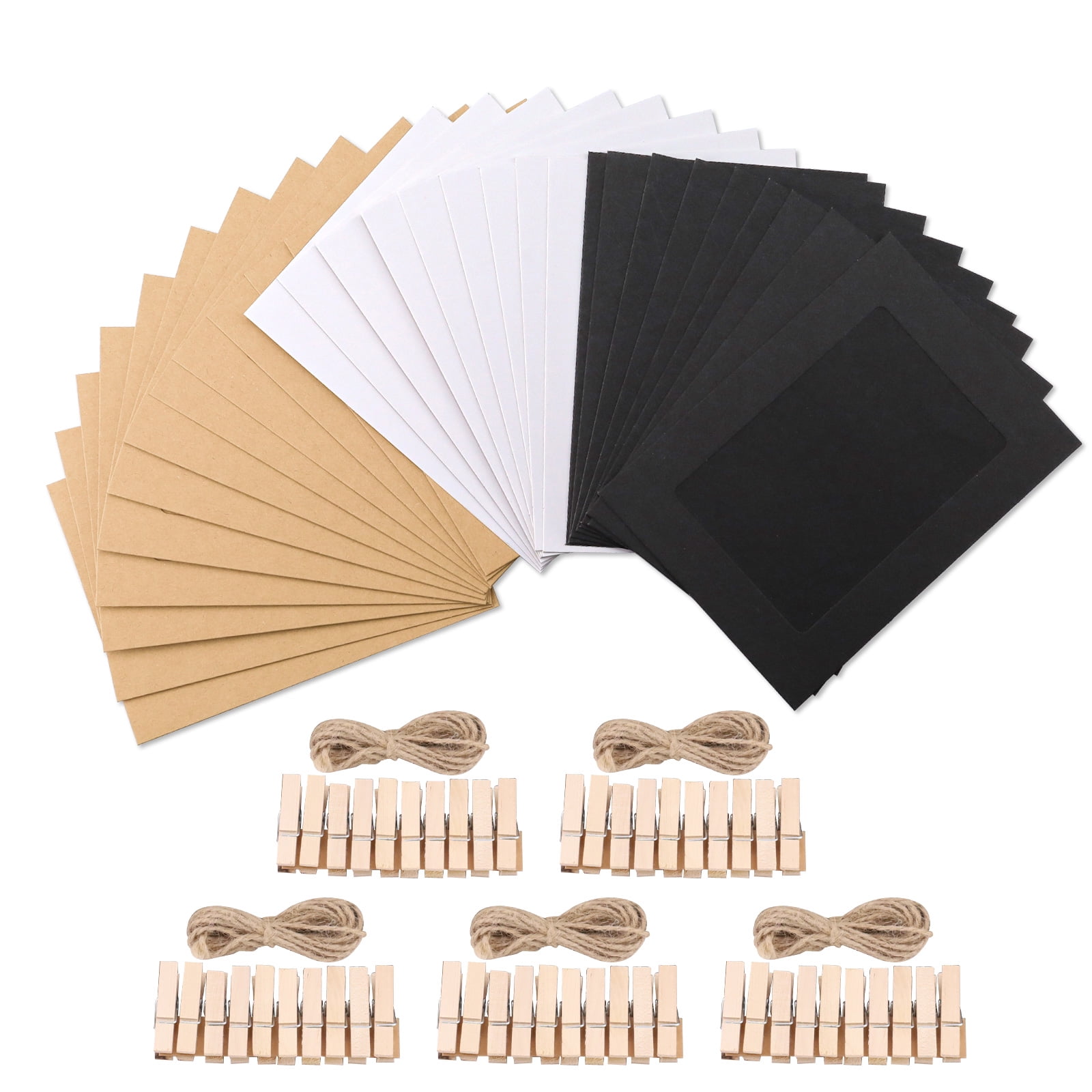 Sekonow 50 Pack Paper Picture Frames 4x6, Larger Display Window ...
