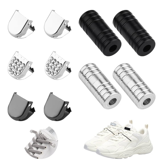 Sekonow 50 Pack No Tie Shoelace Clips, Shoelace Buckle Locks Metal ...