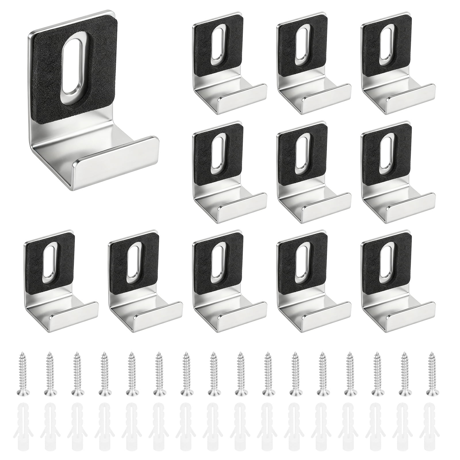 Sekonow 12 Pack Heavy Duty Mirror Clips Hanging Kit, Mirror Hanger ...