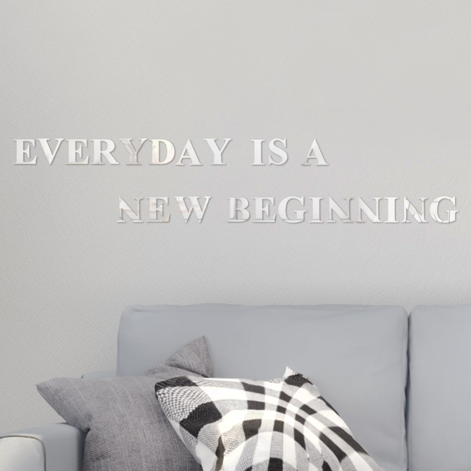 Sekonow Acrylic Mirror Wall Decor Stickers, Removable 3D Home ...