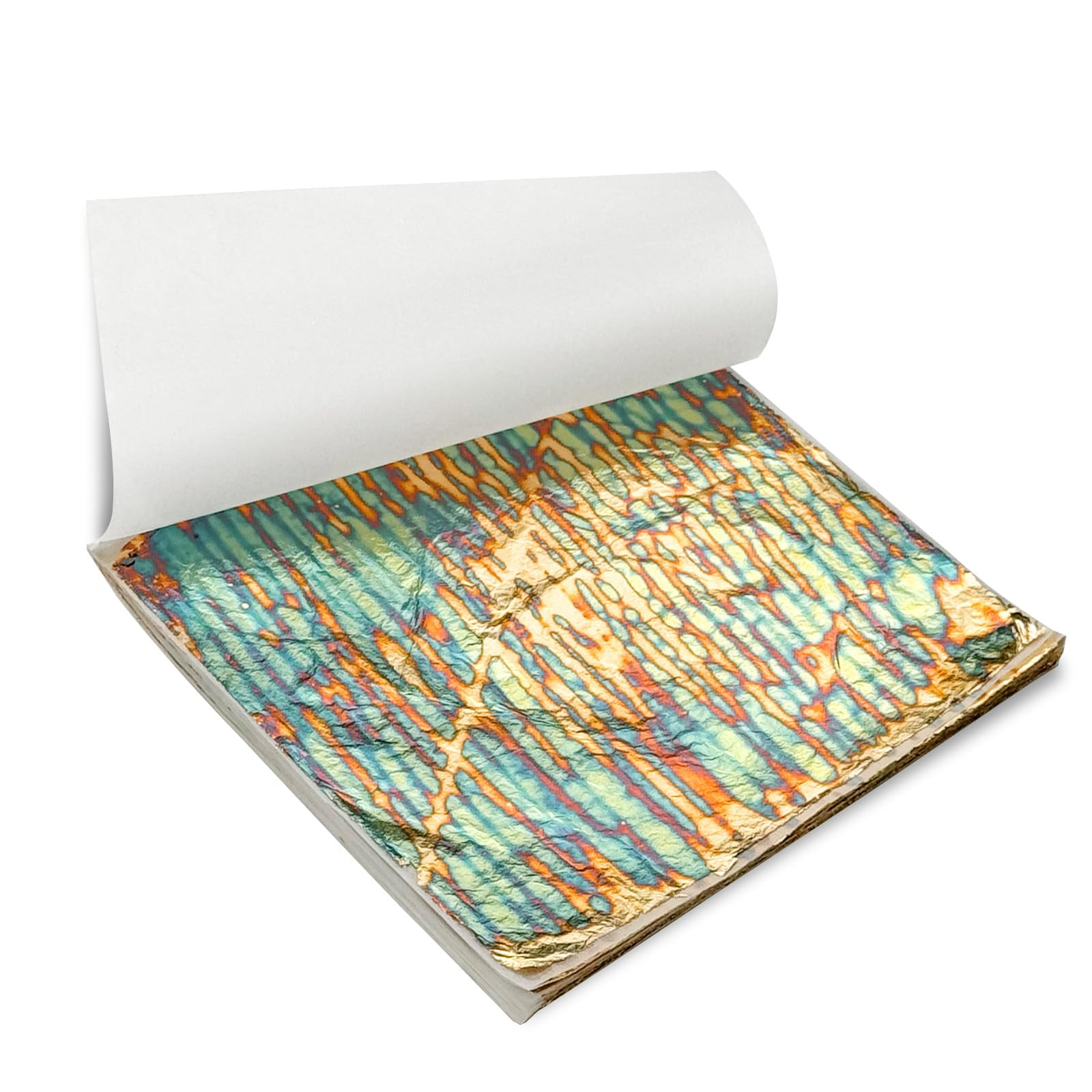 Sekonow Variegated Gold Leaf DHF10 Sheets 50pcs, Colorful Imitation ...