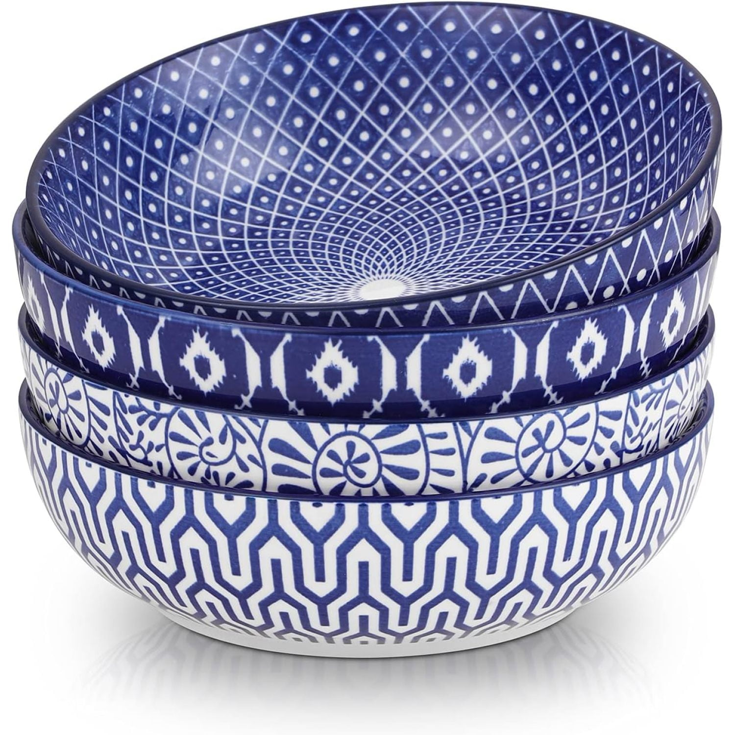 Selamica Ceramic 30 Ounce Large Pasta Bowls 8 inch Serving Bowls Wide ...