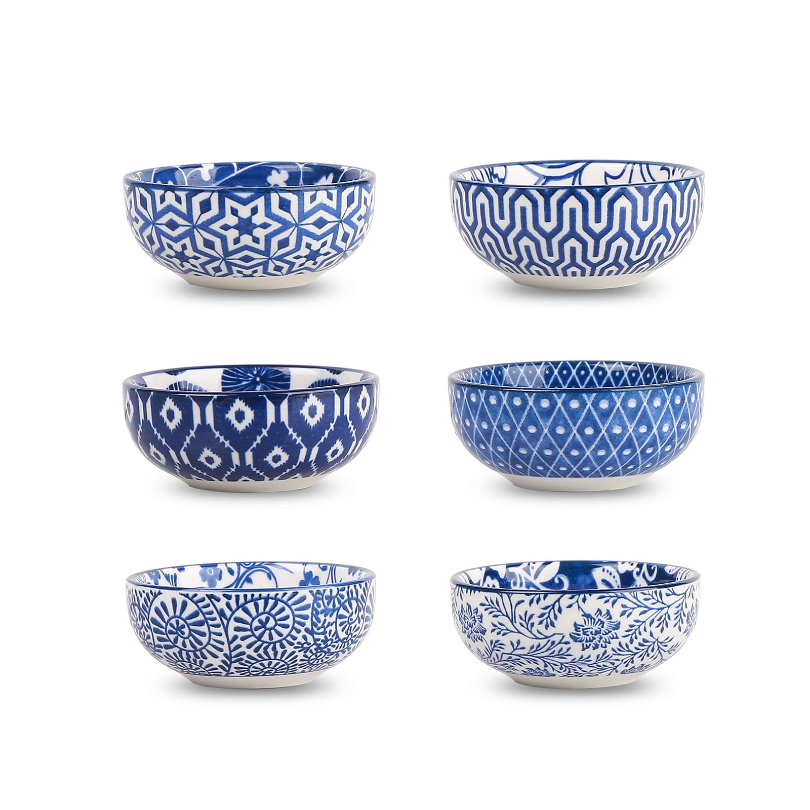 Selamica Ceramic Mini Dipping Bowls 3 inch Soy Sauce Dish Set, 2.7 oz ...