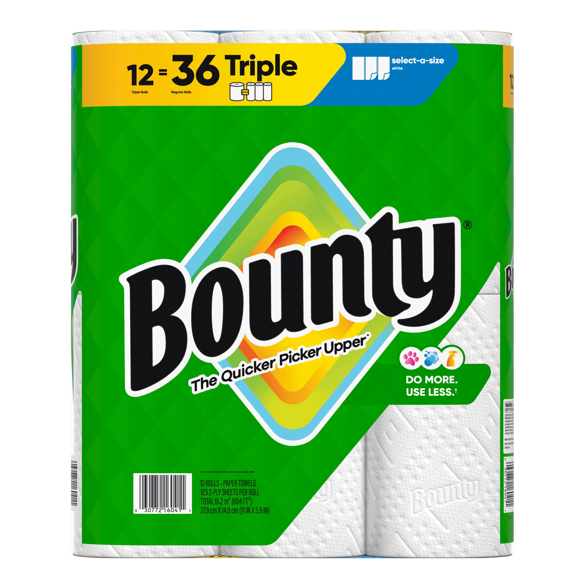Select-A-Size Paper Towels - 12 Triple Rolls - Walmart.com