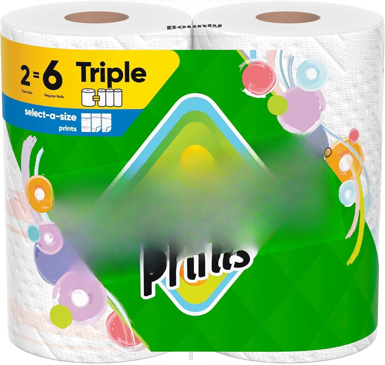 Select-A-Size Paper Towels, Prints, 2 Triple Rolls = 6 Regular Rolls ...