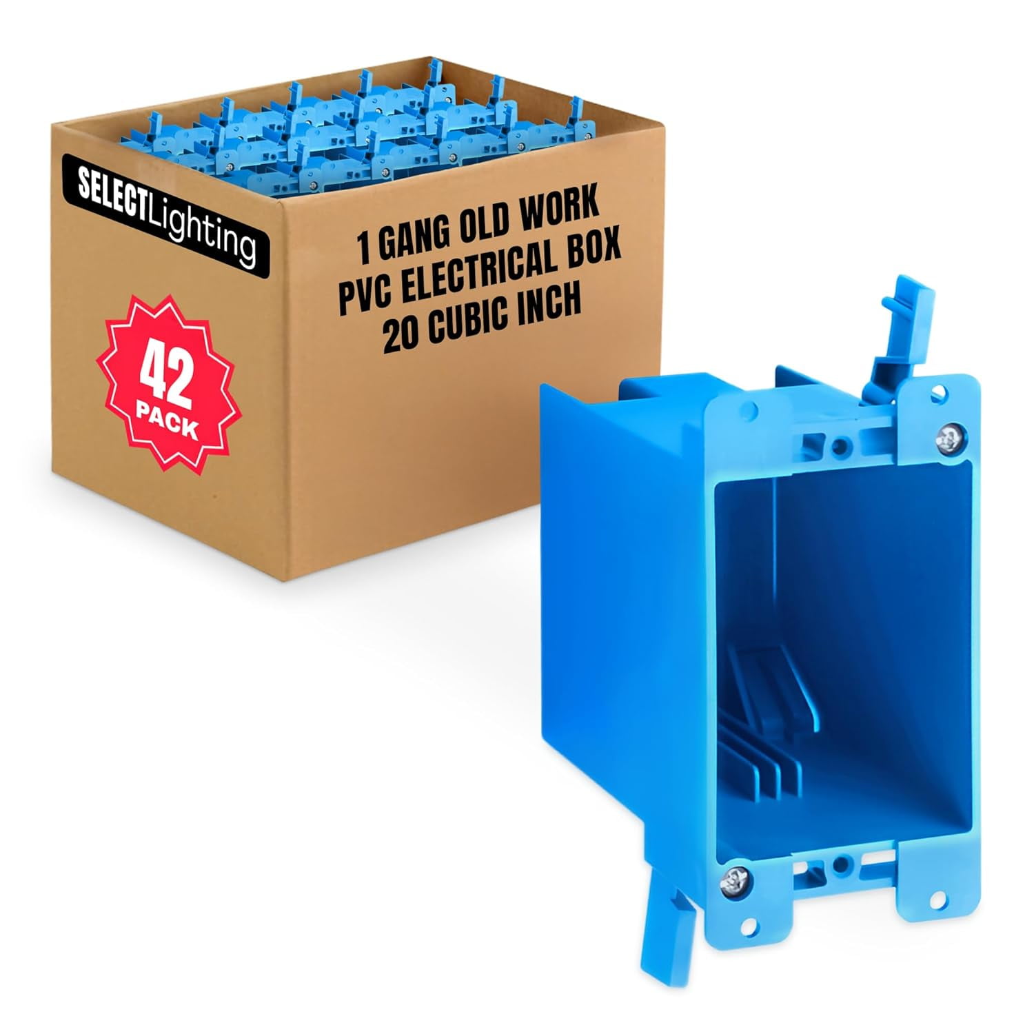 Select Adjustable Plastic Box 1-Gang PVC New Work Standard Switch ...