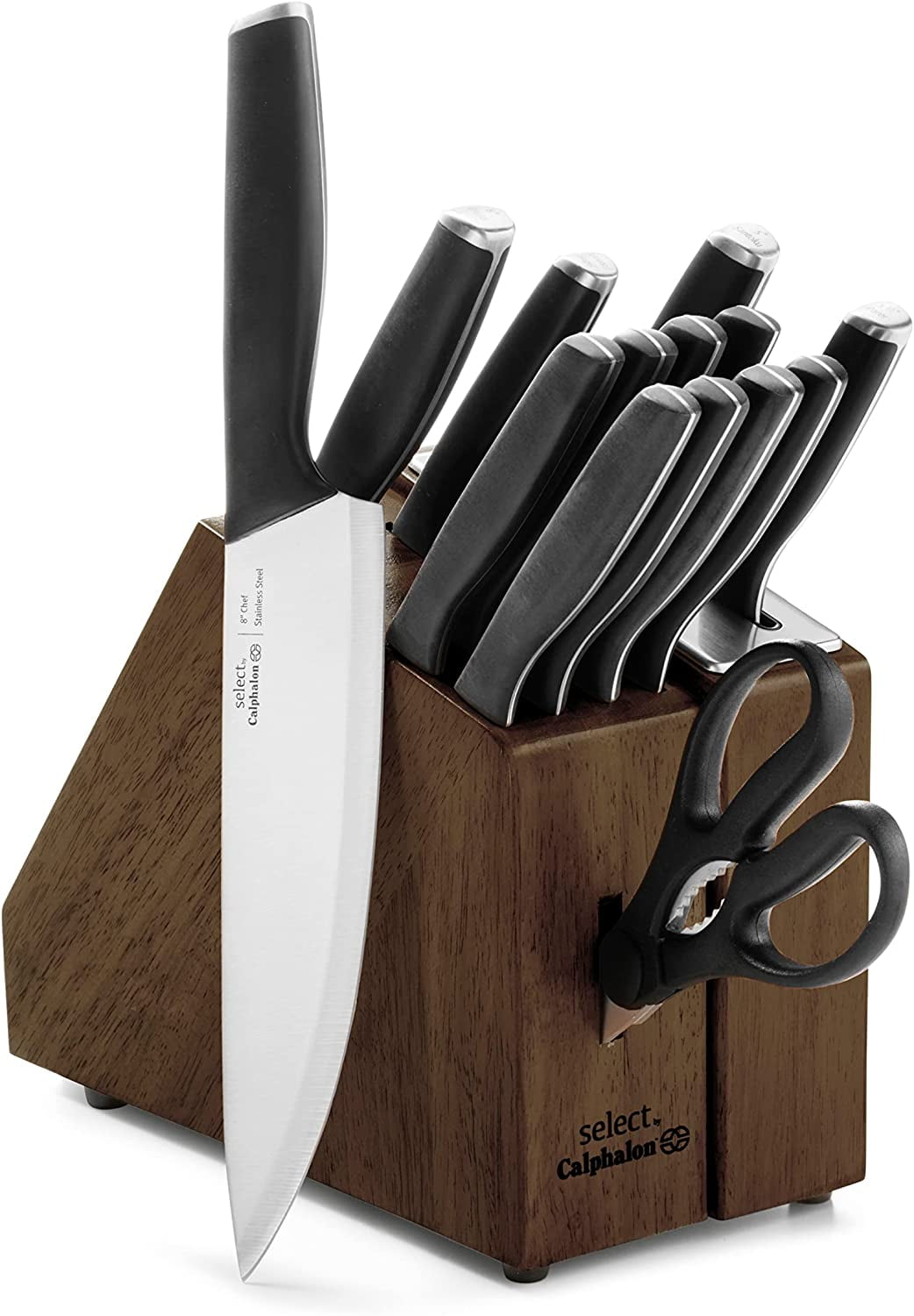 Select by Calphalon Self-Sharpening Knife Set with Block, Cutlery Set ...