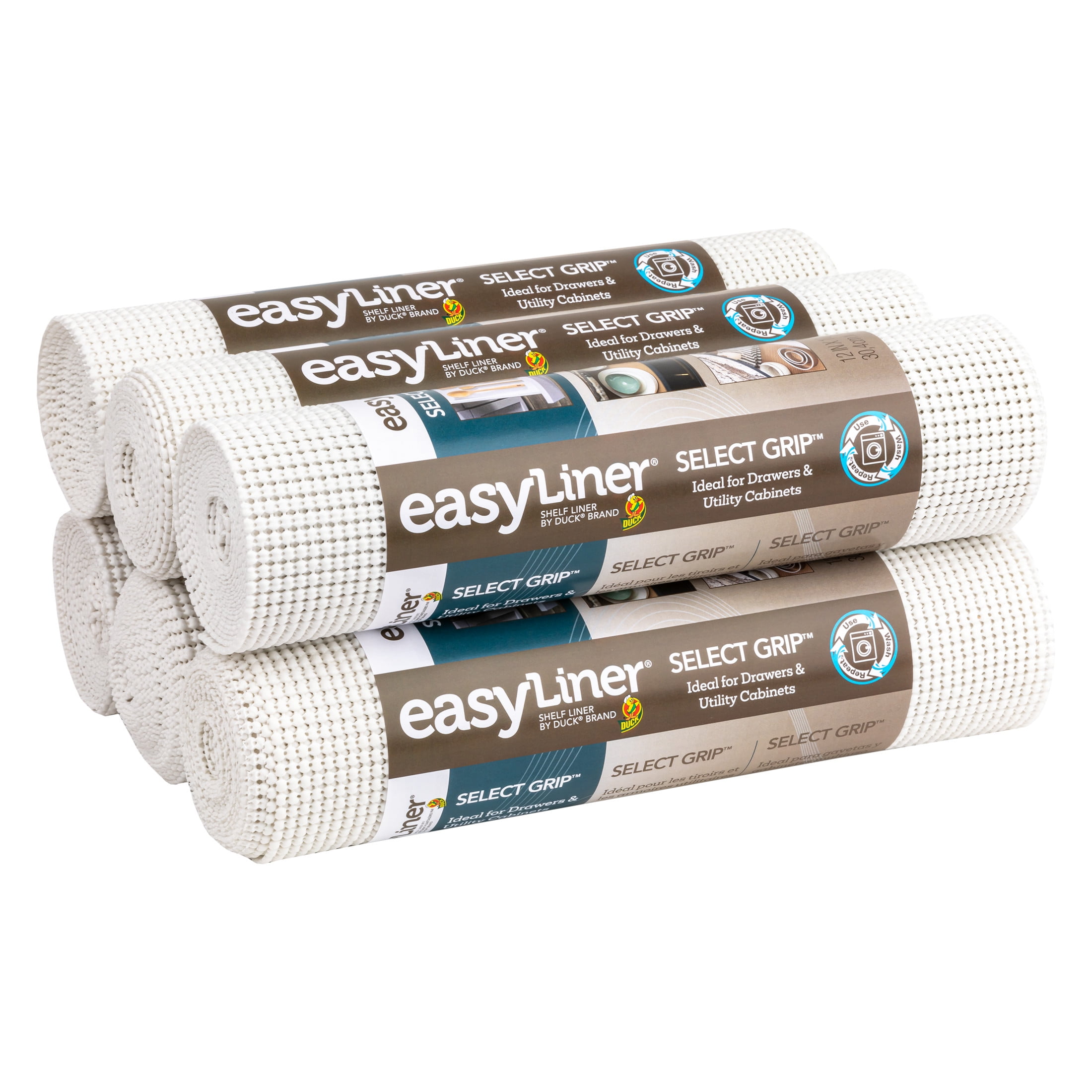 Select Grip™ EasyLiner® Brand Shelf Liner - White, 6 pk, 12 in. x 10 ft ...