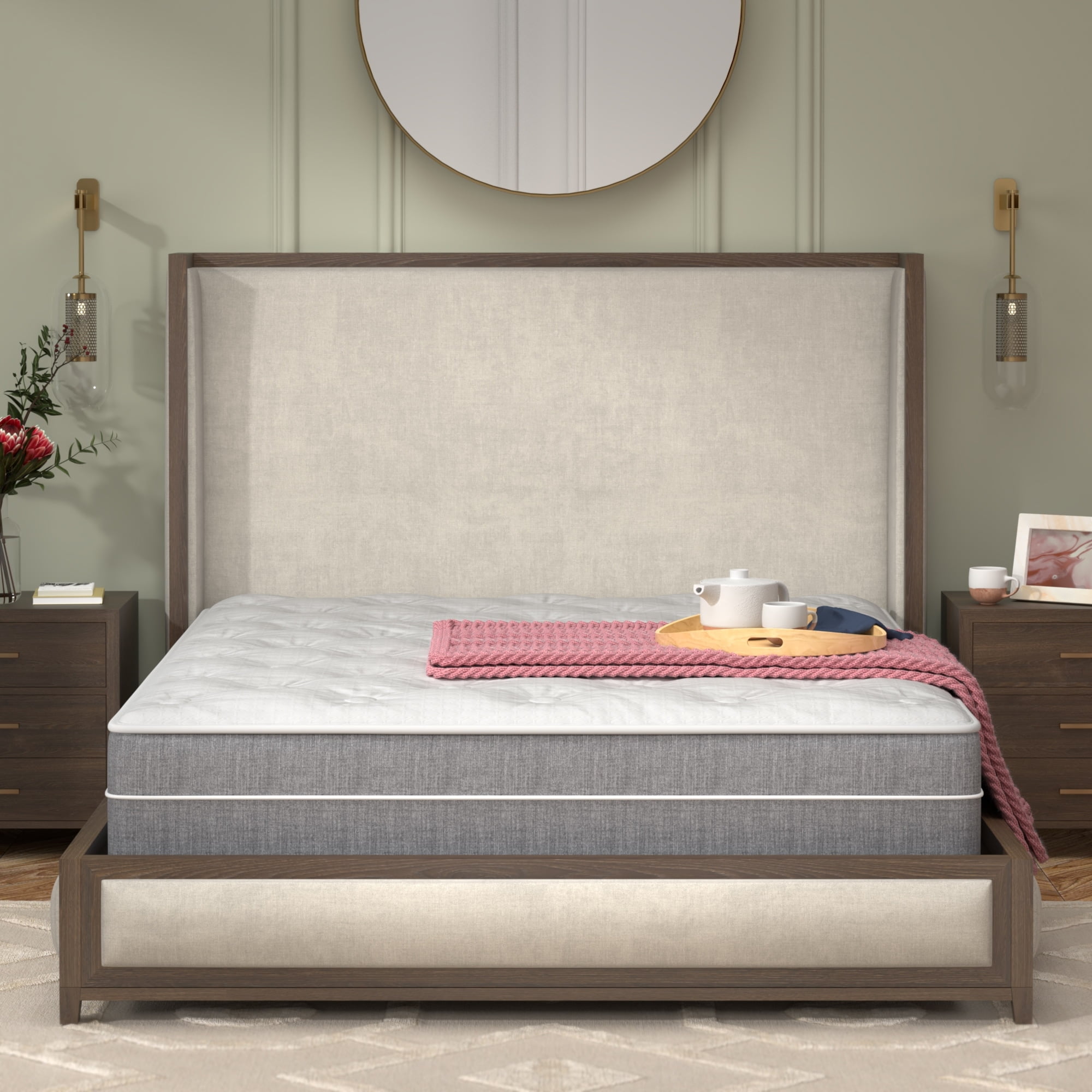 Select Luxury Medium Plush 14-in Gel Memory Foam Quilted Hybrid ...