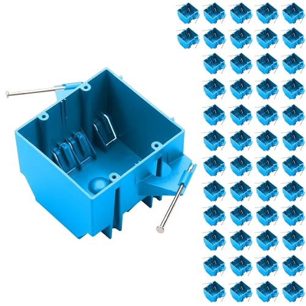 Select Nail On Plastic Box 2-Gang PVC New Work Standard Switch/Outlet ...