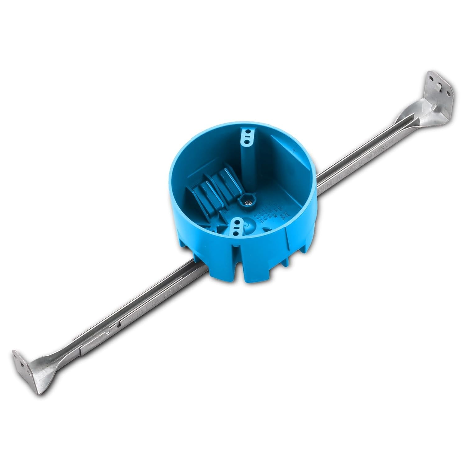 Select Nail On Plastic Ceiling Box with Bar Hangers 4 Inches Round PVC ...