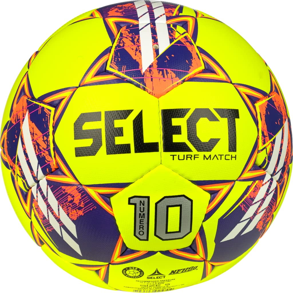 Select Numero 10 Turf Match Soccer Ball, Hand-Stitched PU Leather, NFHS ...