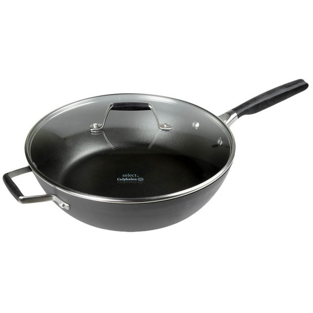 Select by Calphalon AquaShield Nonstick 12-inch Frying Pan with Lid ...