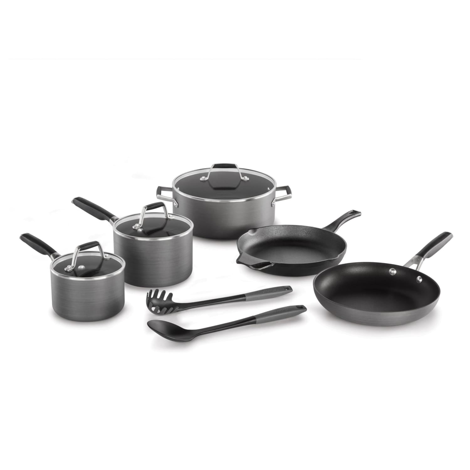 Calphalon Select AquaShield Nonstick 10-Piece Hard Anodized Pots and ...
