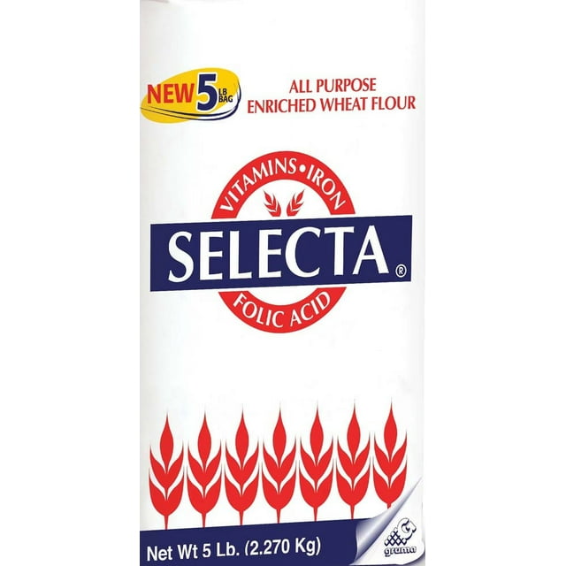 Selecta All Purpose Enriched Bleached Flour 5 lb. - Walmart.com