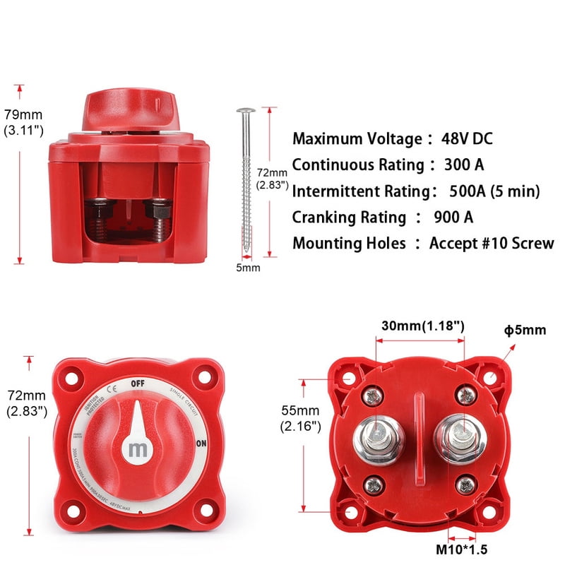 Selector Marine Isolator Disconnect Rotary Switch 2 3 4 Position ...