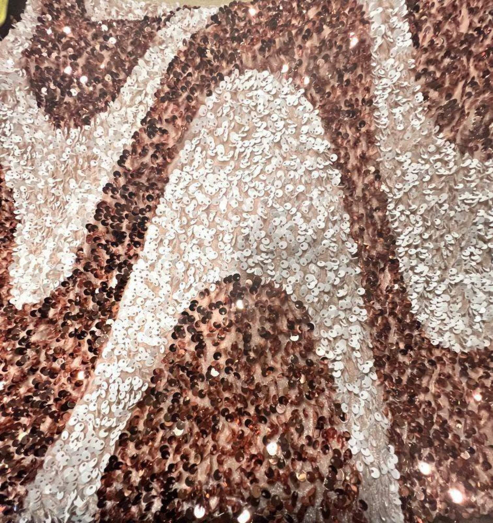 Selectra Waves Stretch Velvet Sequin Fabric, Glitter Spandex Material ...